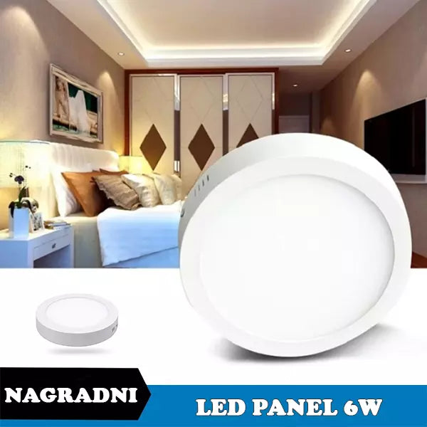 LED Panel 6w nadgradni okruglog oblika