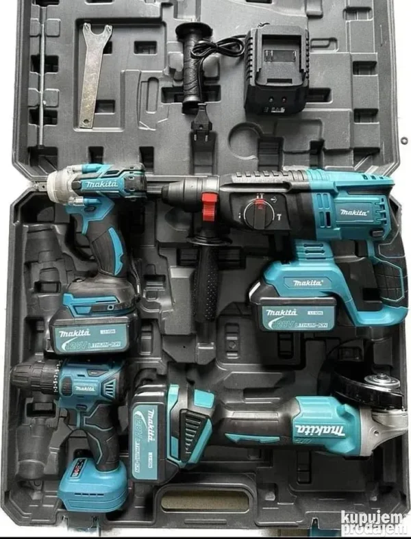 Makita Aku 4u1 odvijač, brusilica, šrafilica, hilti – Makita Aku 4u1 odvijač, brusilica, šrafilica, hilti