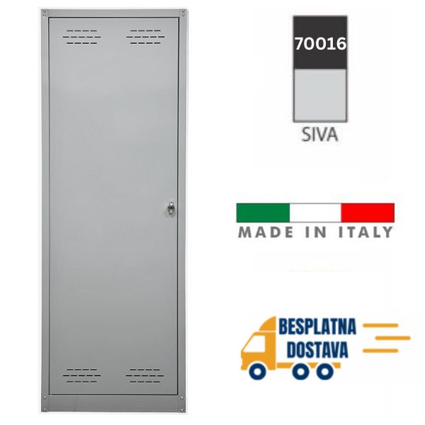 Metalni ormar 167x60x40cm monoblok sa vertikalnim pregradama