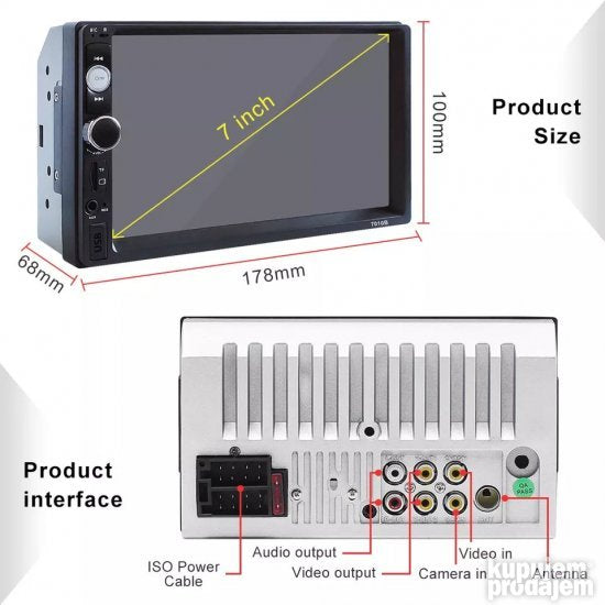 Multimedia auto radio sistem 7010b-Multimedia auto radio