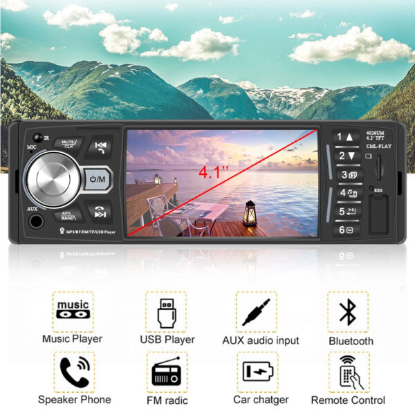 Multimedia MP5 1din auto radio MP3/MP5/Usb Mp5