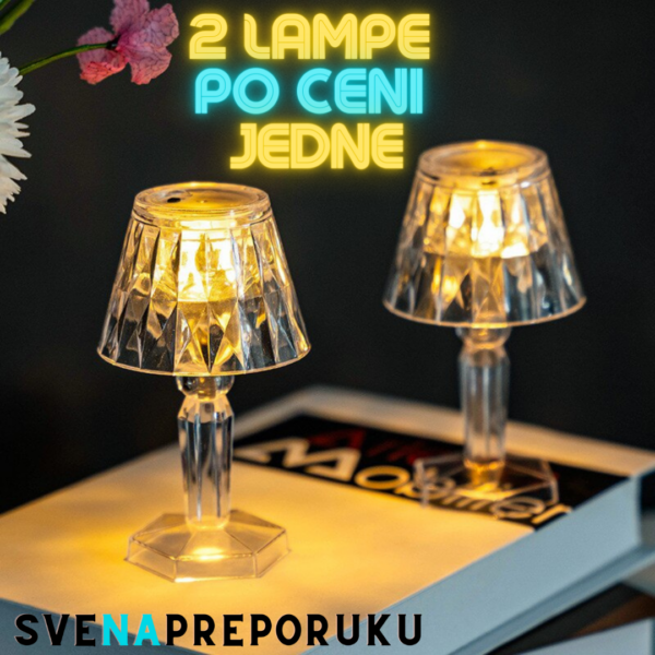 Noćna kristalna lampa – Romb (2 lampe po ceni jedne)