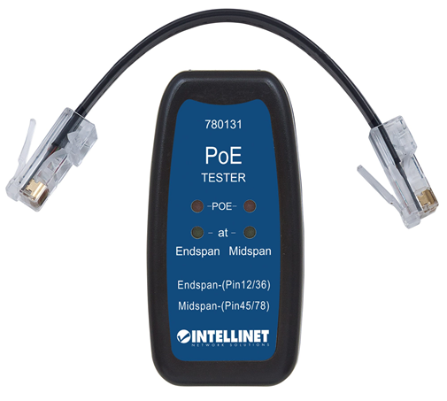 Poe tester poe+/poe/midspan 802.3af/802.3at intellinet (780131)