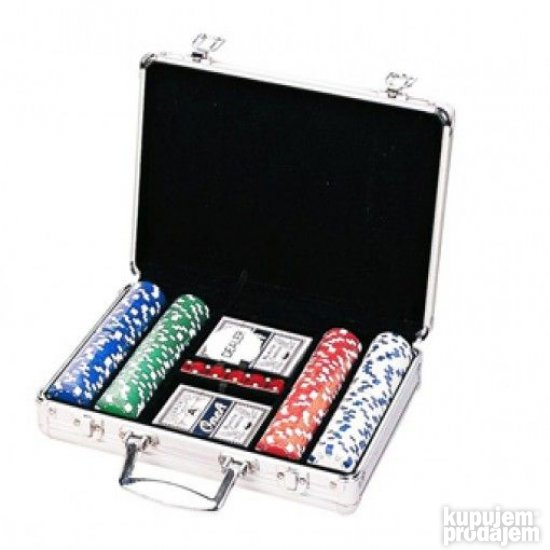 Poker set 200 cipova u koferu +2 spila