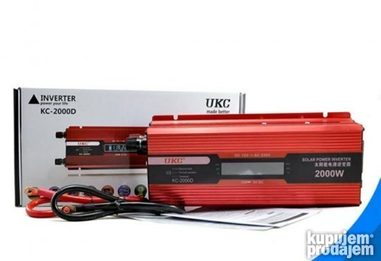 Pretvarač napona inverter 12v-2000w sa LCD Ekranom