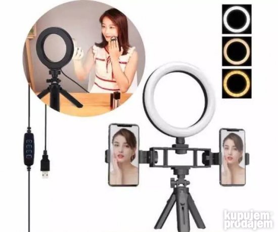 Ring light 16cm sa držačima za telefone (novo)