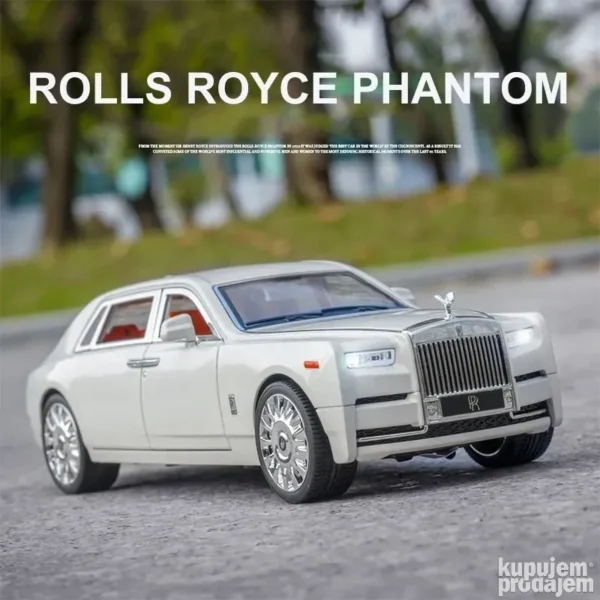 Rolls Royce Phantom 1:20 Beli metalni – Rolls Royce Phantom 1:20 Beli metalni