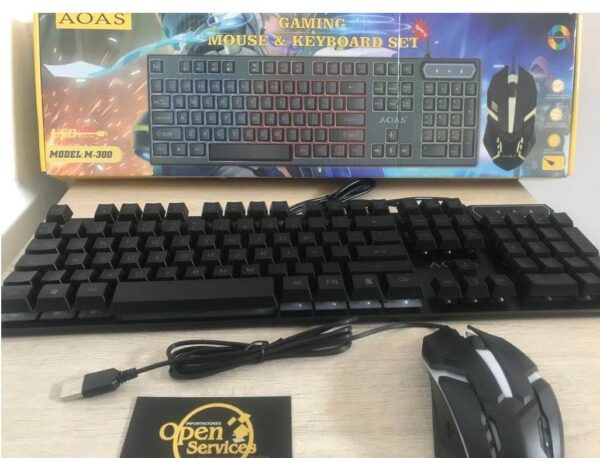 set gejmerska tastatura+ miš (AOAS M-300) – Odlican set gejmerska tastatura+ miš (AOAS M-300)