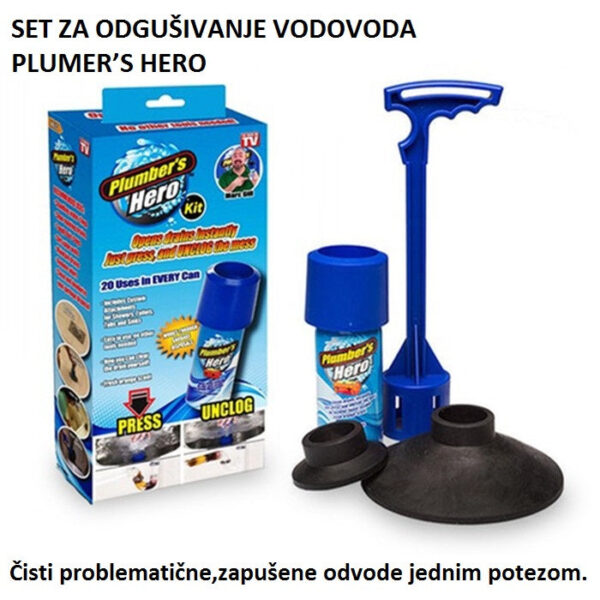 SET ZA ODGUŠIVANJE VODOVODA PLUMER’S HERO