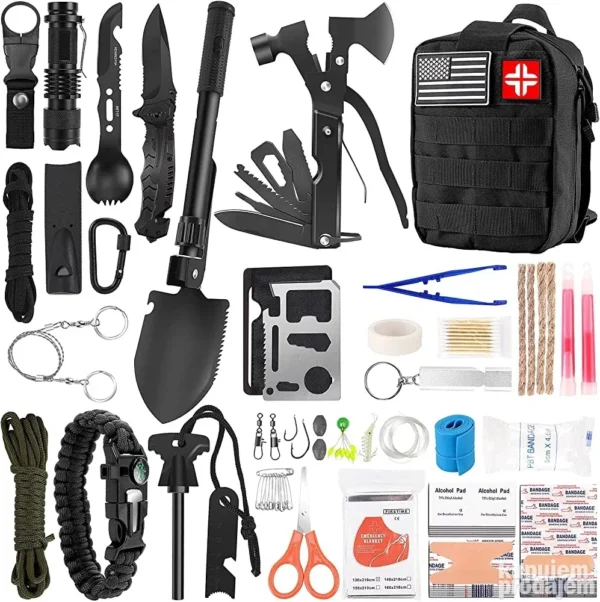 Set za Preživljavanje u prirodi Survival Kit 142pcs – Set za Preživljavanje u prirodi Survival Kit 142pcs