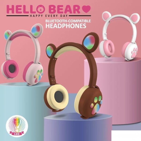 Slusalice HELLO BEAR bezicne slu salice sa led osvetljenjem – Slusalice HELLO BEAR bezicne slu salice sa led osvetljenjem