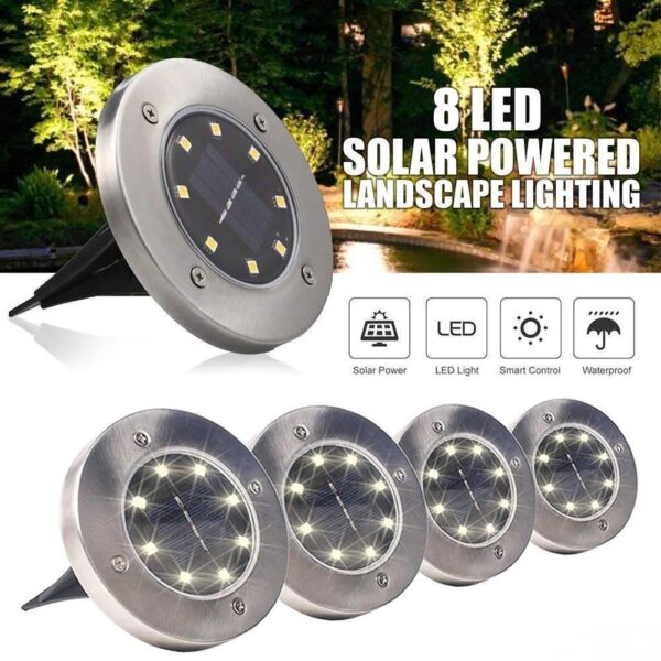 Solarne disk lampe za dvoriste i bastu 4 komada – Solarne disk lampe za dvoriste i bastu 4 komada