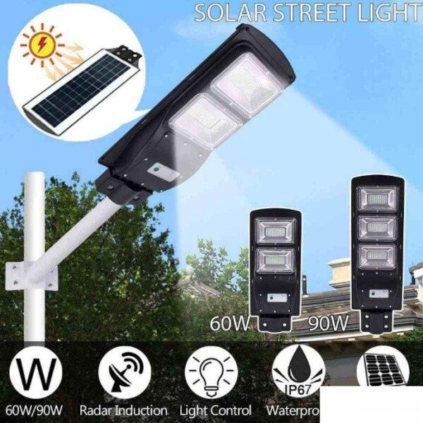 Solarni LED Reflektor Dvorisna Lampa za stub – Solarni LED Reflektor Dvorisna Lampa za stub