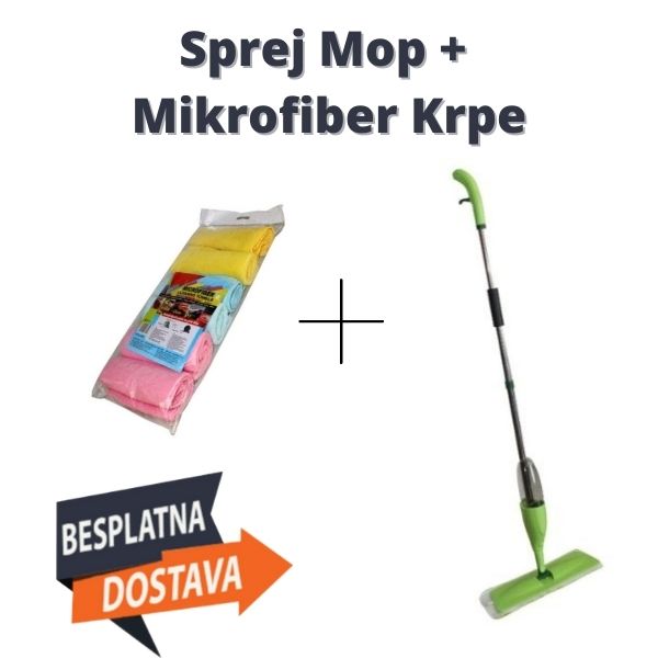 Sprej Mop + Mikrofiber Krpe