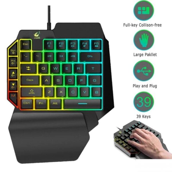 Tastatura gejmerska jednu ruku sa RGB osvetljenjem – Tastatura gejmerska jednu ruku sa RGB osvetljenjem