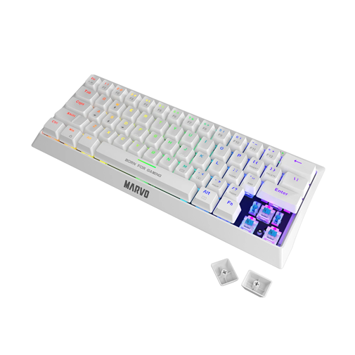 Tastatura usb marvo kg962 white b gaming