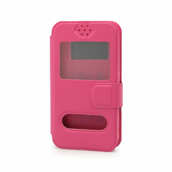 Torbica bi fold univerzalna za mobilni telefon 4.3-4.5″ pink