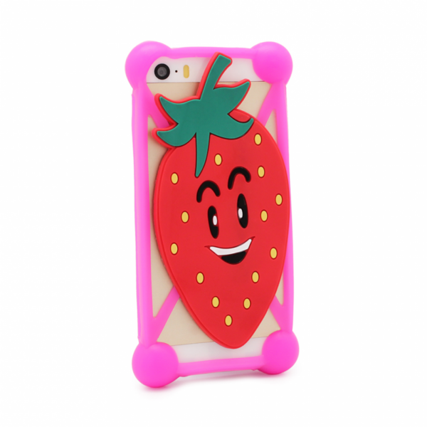 Torbica univerzalna gumena za mobilni telefon 4.5-5.0″ Fruit type 3 pink