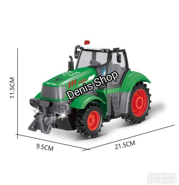 Traktor na daljinsko upravljanje sa prikolicom i svetlom