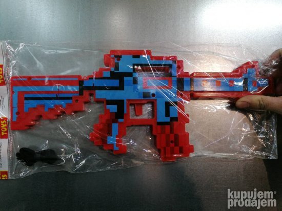 Velika mincraft puška od 39 cm muzička