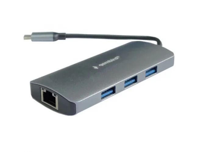 Gembird A-CMU3 USB-C hub 4 porta 3xUSB A/ RJ45