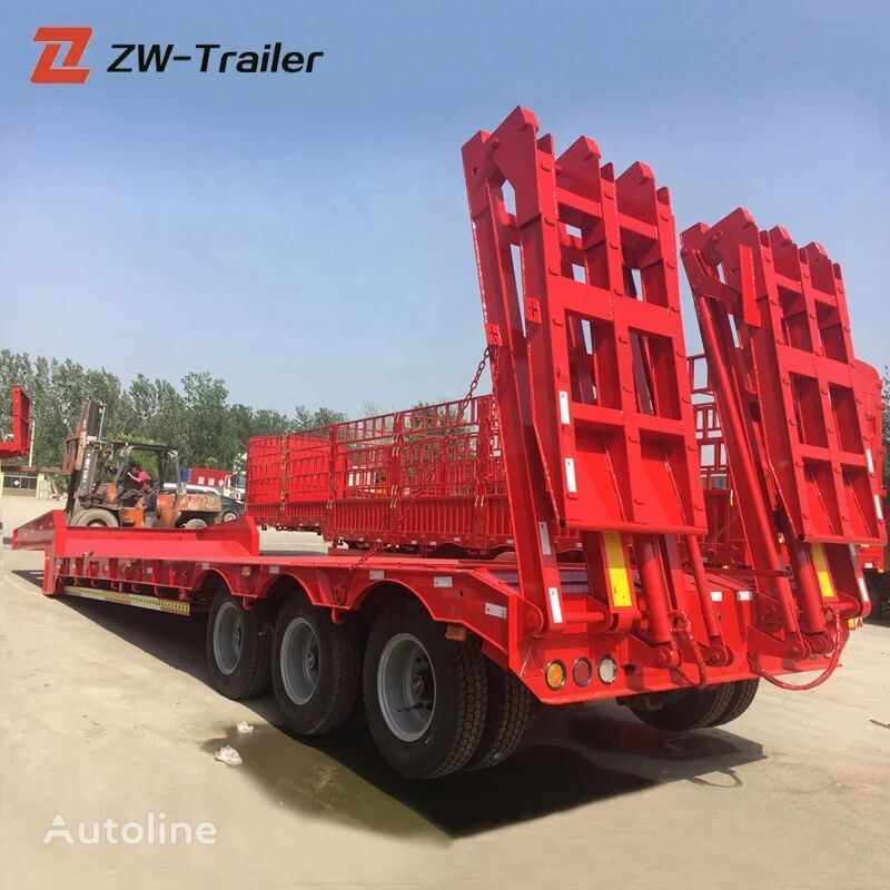 Nova ZW Trailer 3 Axle 60 Ton LowBed Truck Trailer for Sale in Saudi poluprikolica sa niskom platformom