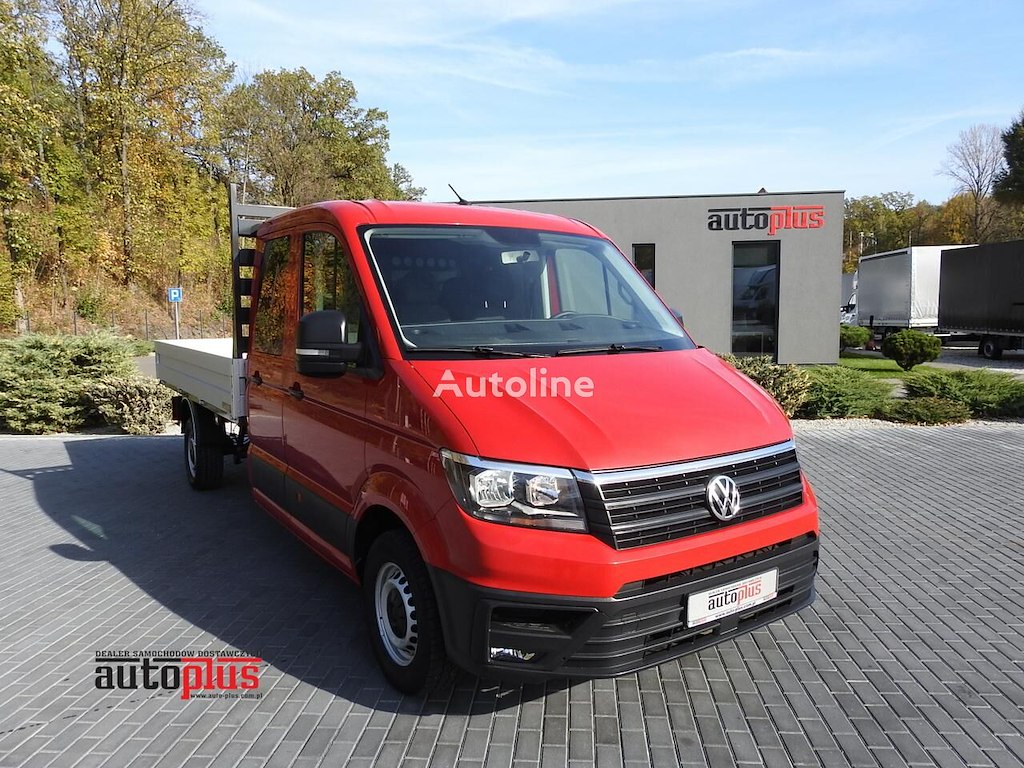 Volkswagen CRAFTER SKRZYNIA PODWÓJNA KABINA DOKA 7 MIEJSC KLIMATYZACJA 140 kamion s ravnom platformom < 3.5t