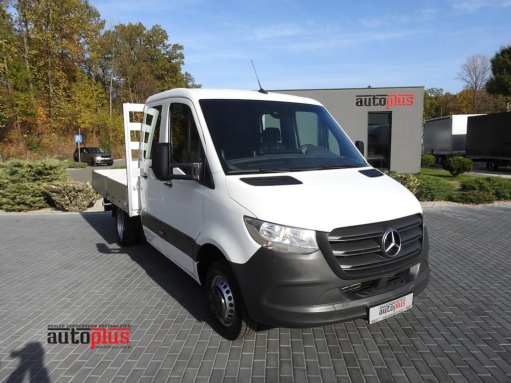 Mercedes-Benz SPRINTER SKRZYNIA PODWÓJNA KABINA DOKA 6 MIEJSC TEMPOMAT KLIMATY kamion s ravnom platformom < 3.5t