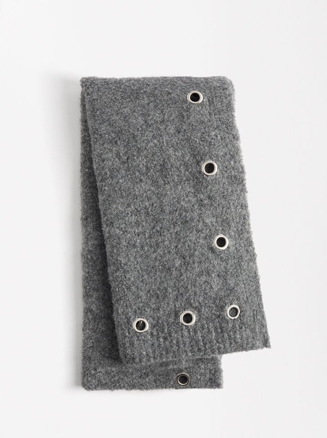 Scarf With Wool And Studs