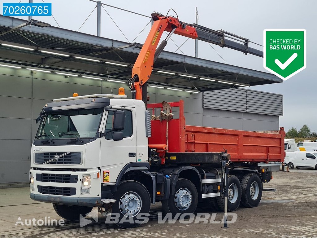 Volvo FM 440 8X4 Palfinger PK15500 Remote VEB+ Big-Axle Steelsuspensio kiper