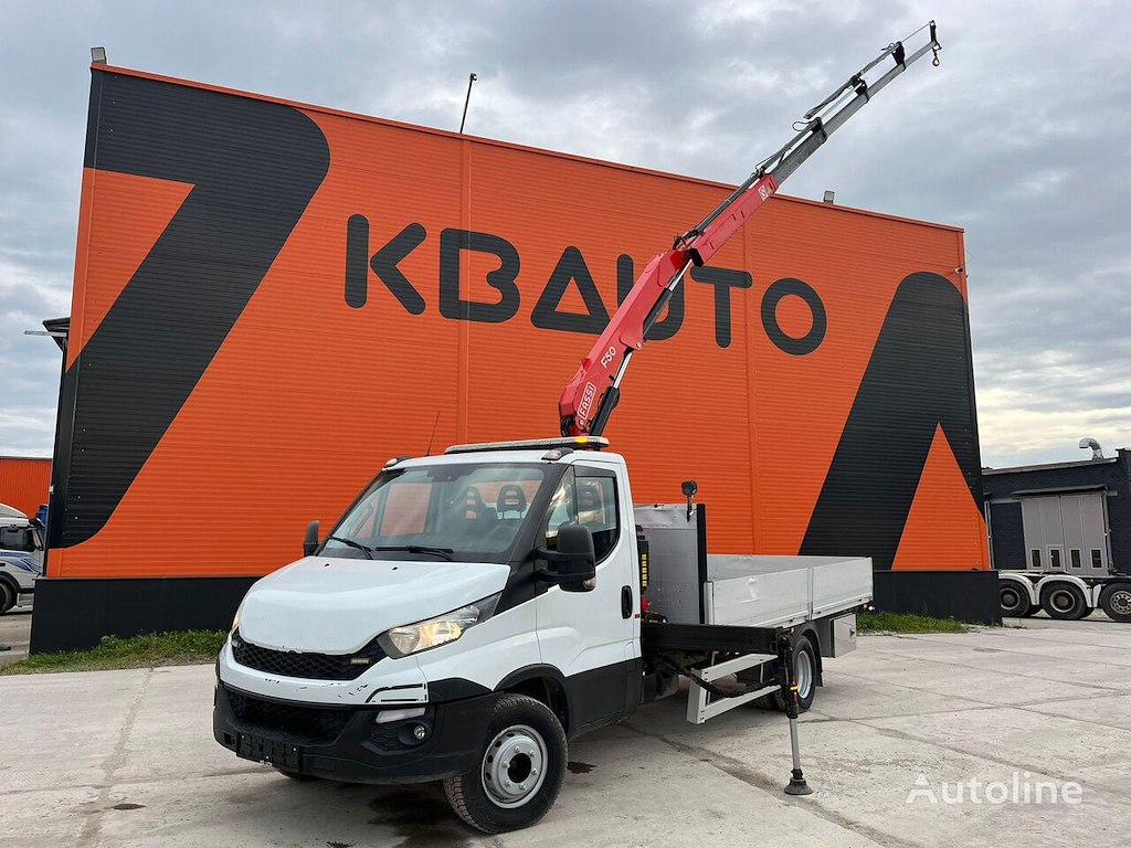 IVECO Daily 70C17H 4x2 FASSI F50 / PLATFORM L=4377 mm kamion s ravnom platformom