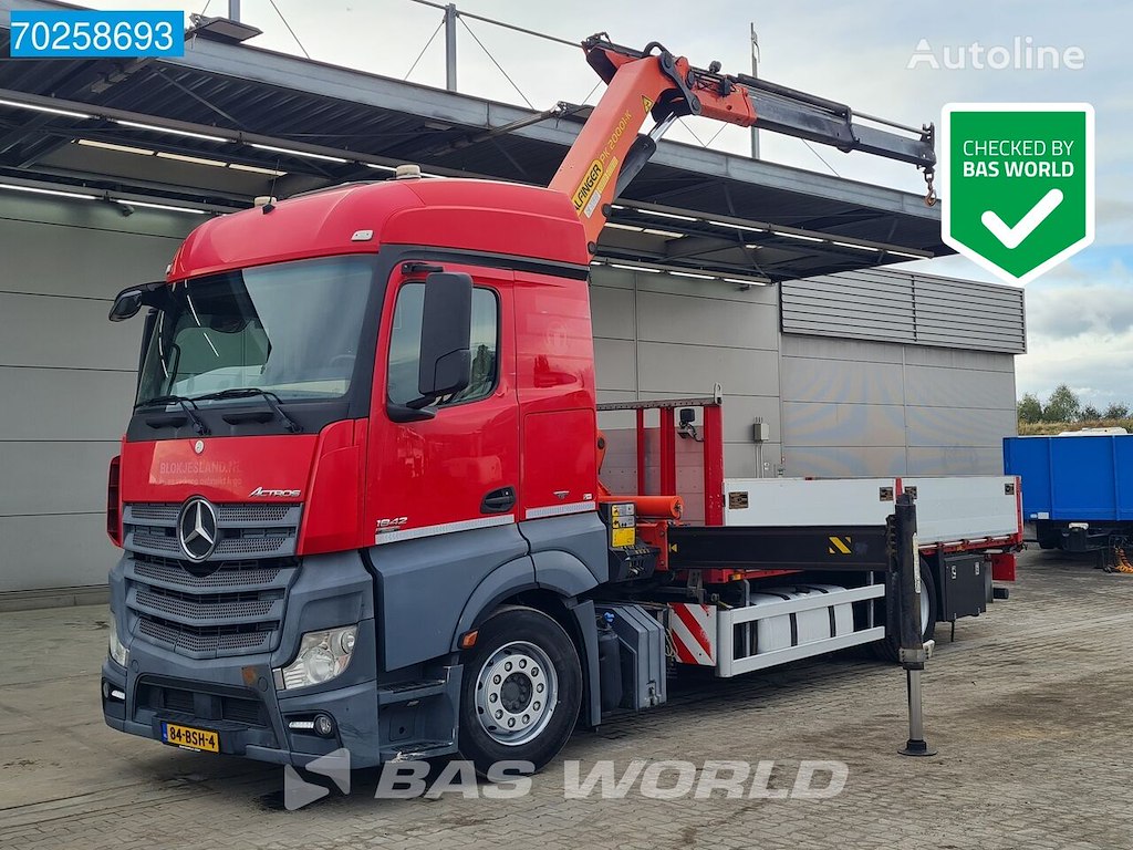 Mercedes-Benz Actros 1842 4X2 NL-Truck Palfinger PK20001 Kran Crane Remote Eur kamion s ravnom platformom