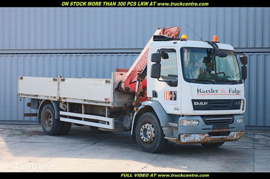 DAF LF55.250, CRANE/KRAN,FASSI F-110 S(9,95 m,5,14t) kamion s ravnom platformom