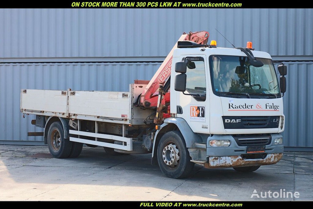 DAF LF55.250, CRANE/KRAN,FASSI F-110 S(9,95 m,5,14t) kamion s ravnom platformom