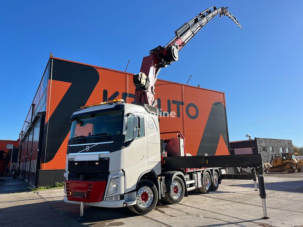 Volvo FH 540 8x2*6 HMF 8520 K6 + JIB + WINCH / PLATFORM L=6359 mm kamion s ravnom platformom