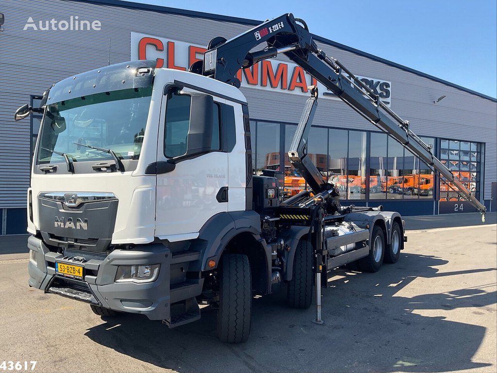 MAN TGS 32.470 8x4 Euro 6 Hiab 22 Tonmeter laadkraan Just 68.765 Km! kamion rol kiper