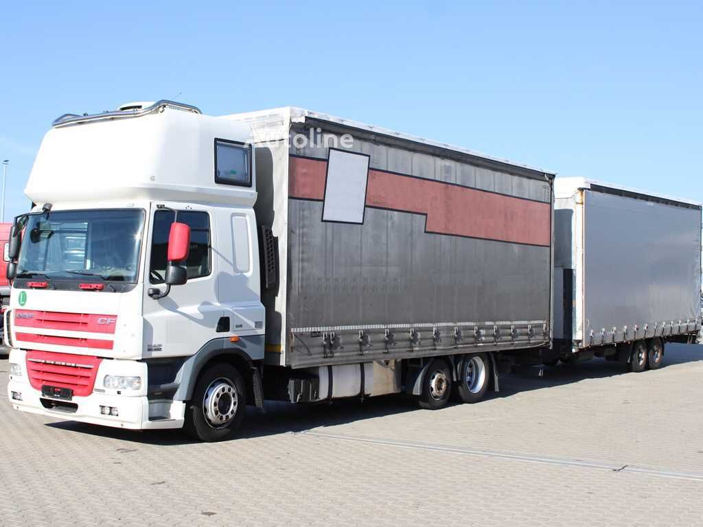 DAF CF 85.460 kamion sa klizna zavesa cerada + prikolica sa kliznom ceradom