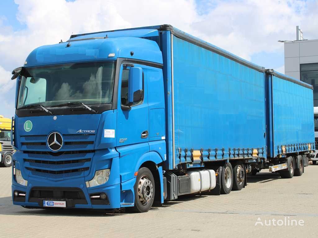 Mercedes-Benz ACTROS 2542 kamion sa klizna zavesa cerada + prikolica sa kliznom ceradom