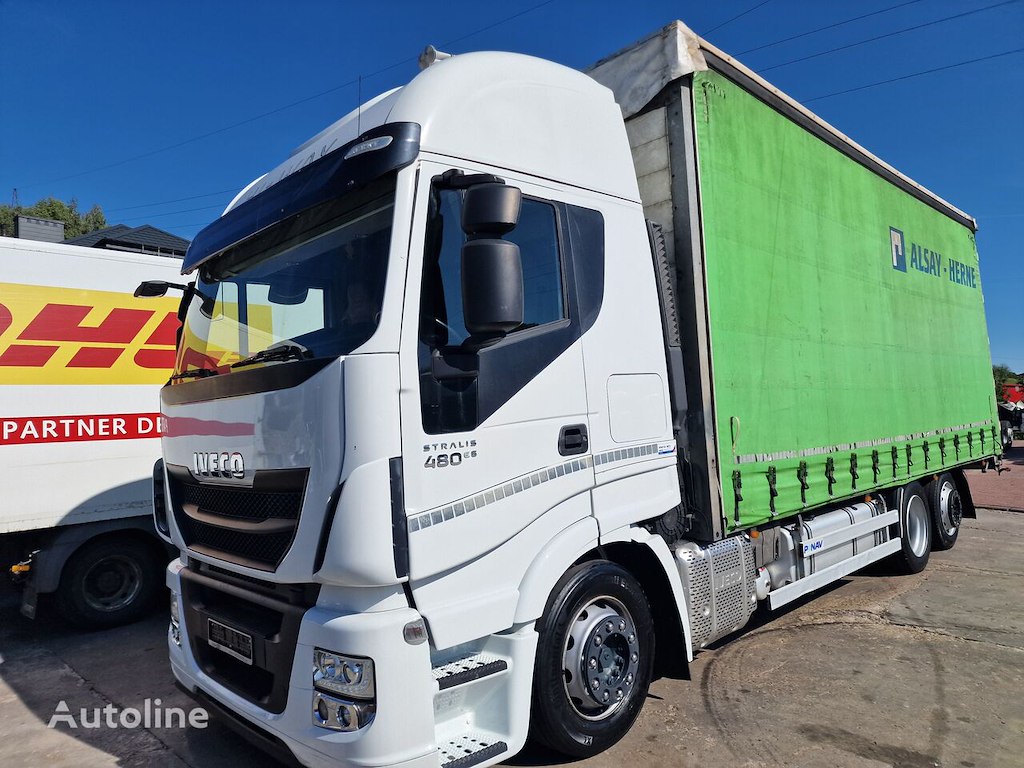 IVECO STRALIS 480 6X2 MEGA TANDEM kamion sa klizna zavesa cerada