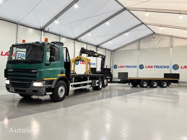 DAF CF75 310 kamion platforma + prikolica platforma