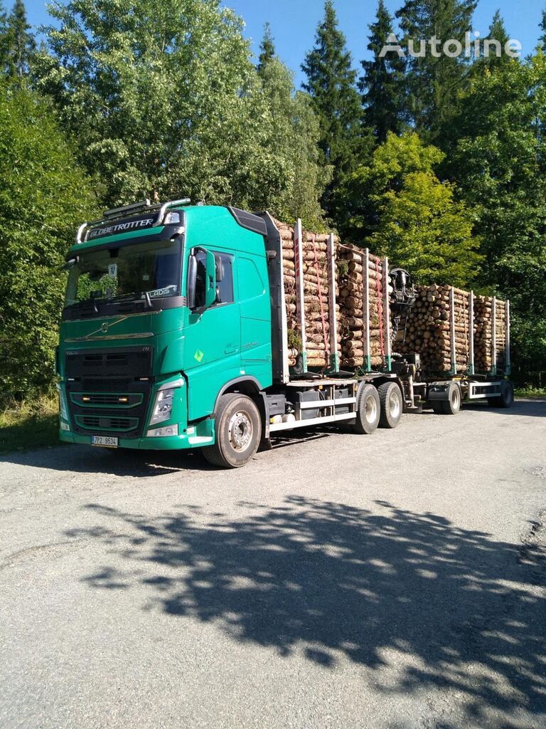 Volvo FH 500 kamion za prevoz drva + šumarska prikolica