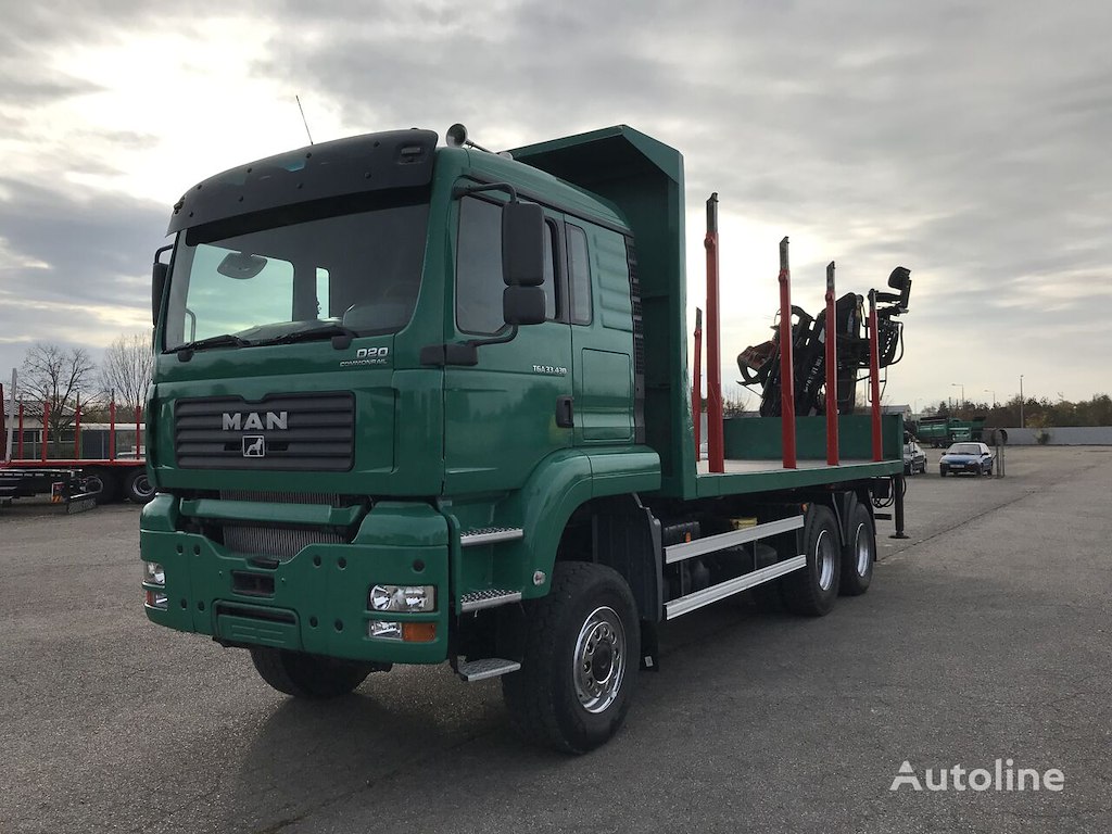 MAN TGA 33.430 6X6/BB/MANUAL/LOGLIFT/EXTE/ÚJ PLATÓ 6,8M/RETARDER kamion za prevoz drva