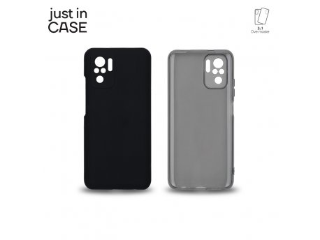 JUST IN CASE 2U1 EXTRA CASE MIX PAKET CRNI ZA REDMI NOTE 10S