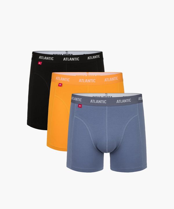 MAN BOXERS ATLANTIC COMFORT 3PACK - BLACK/YELLOW/GRAY