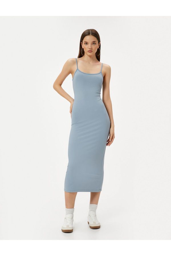 KOTON MAXI THIN STRAP PENCIL DRESS SLIM FIT