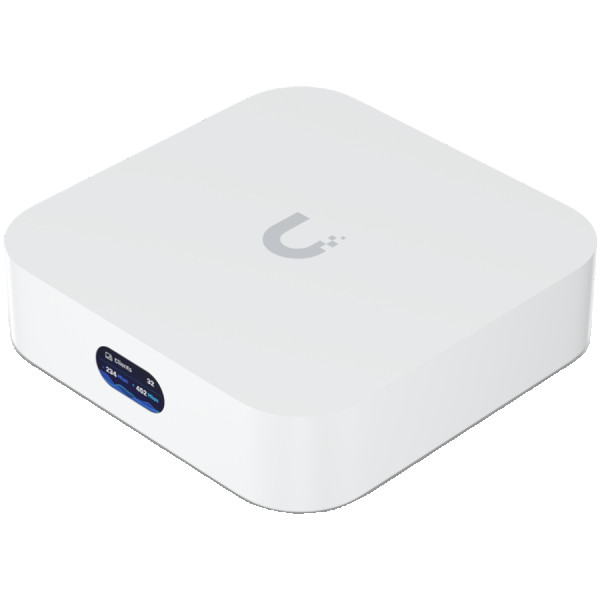 Ubiquiti UX-EU UniFi Cloud Gateway and WiFi 6 access point that runs UniFi Network. Powers an entire network or simply meshes as an access