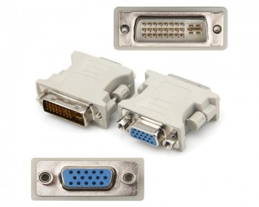 E-GREEN Adapter DVI-I (24+5) Dual Link (M) - VGA D-sub (F) beli