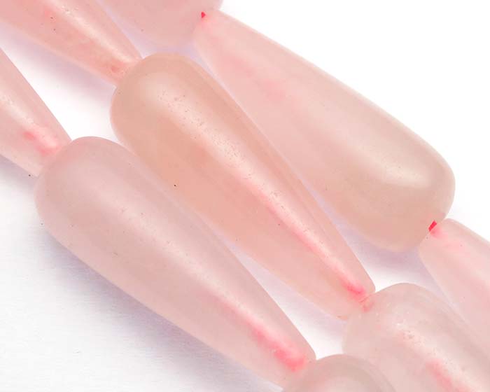 KAM_Rose Quartz 30x10mm – Kapljica (kom)