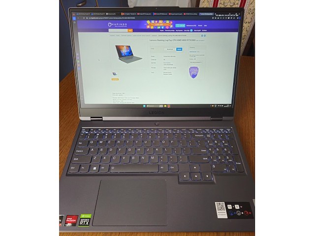 Lenovo Gaming LapTop CPU AMD 6800 RTX3060