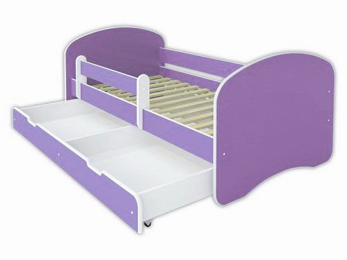 Krevet za decu Happy 160×80 sa fiokom, PURPLE